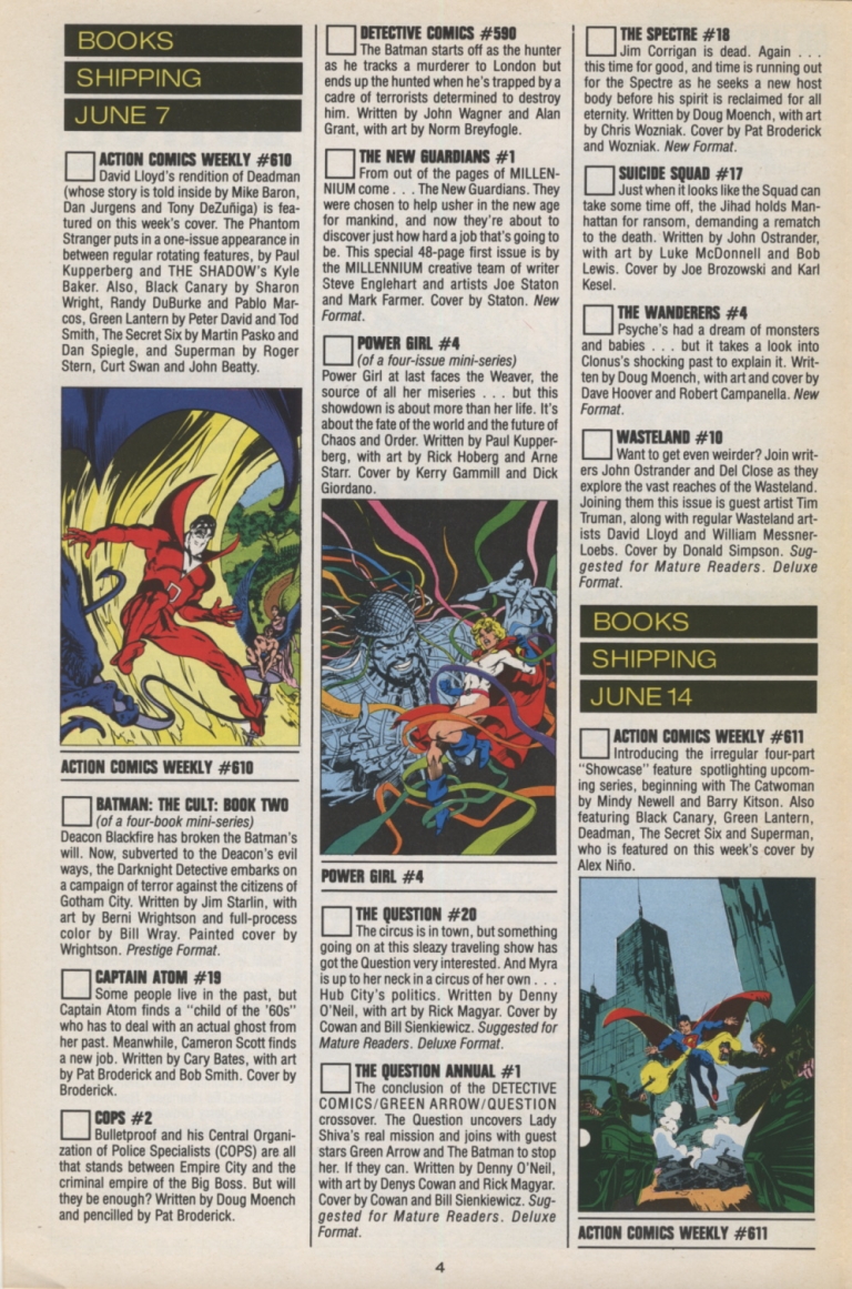 Time Capsule: DC Direct Currents 5, May 1988 • Comic Book Daily