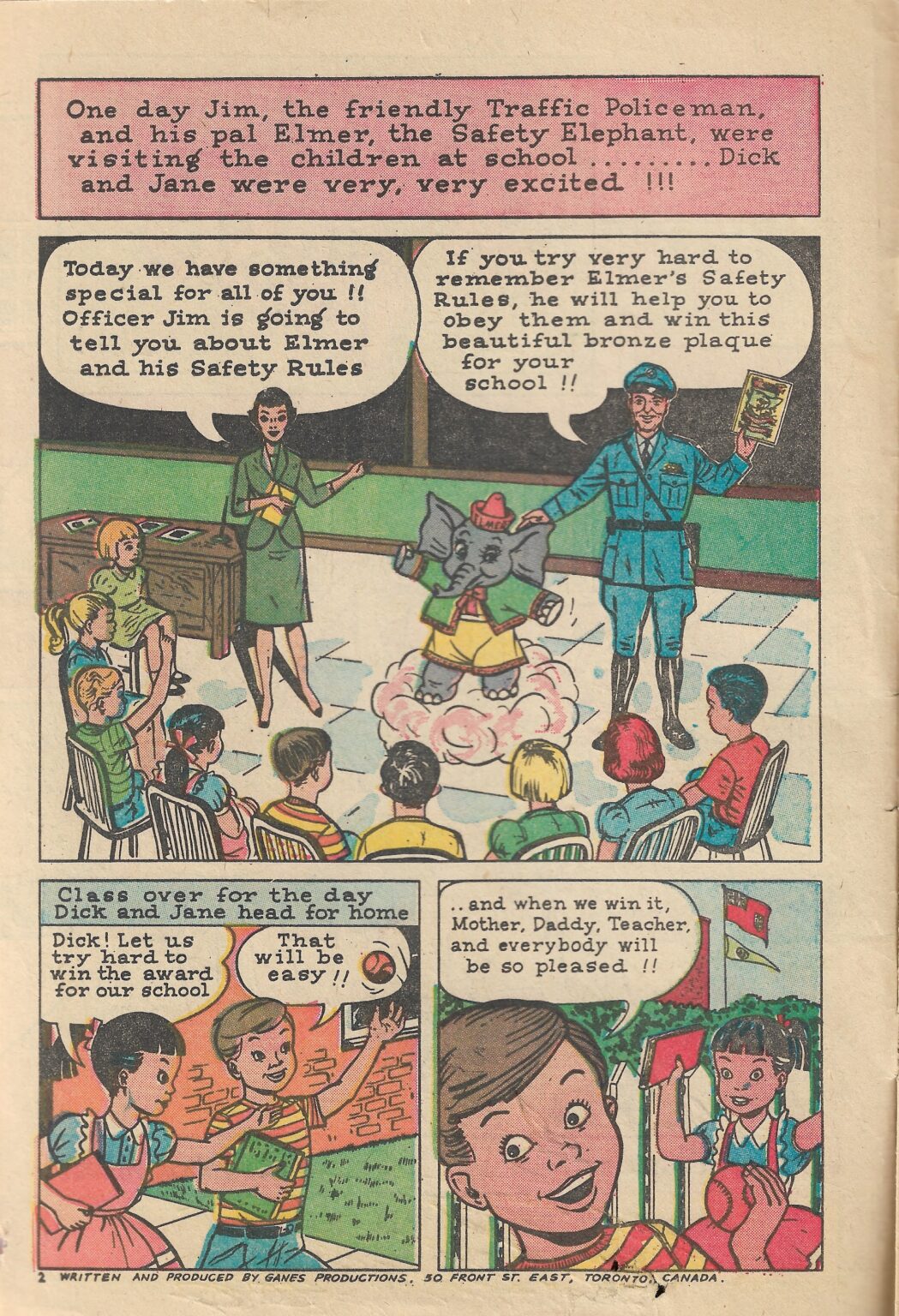 Cartoon Charlie and Elmer the Safety Elephant • Comic Book Daily